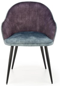 Jídelní židle Kesia (tmavě šedá + modrá). 1028091