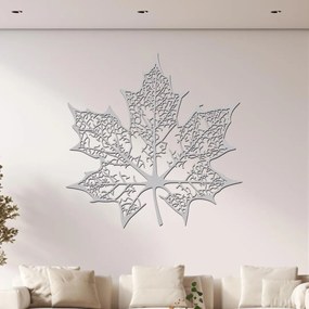 dřevo života Dřevěná dekorace na stěnu Podzimí list Rozměry (cm): 40x40, Barevný vzor: Bílá