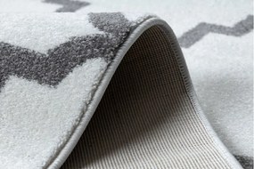 Kusový koberec SKETCH CAMERON bílý /šedý trellis