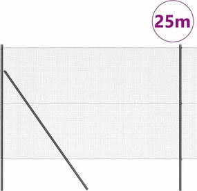 Zemní upevnění svařované drátěné ploty 25 x 1,5 m Šedá Síťovina 3351856