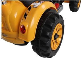 LEAN CARS Elektrický traktor s bagrem oranžový