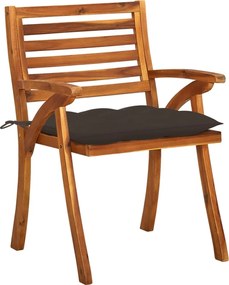 vidaXL Zahradní židle s poduškami 4 ks masivní akáciové dřevo [3075197] Barva: Béžová