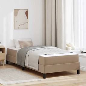 Rám postele s matrací Cappuccino 90 x 200 cm textil 3398612