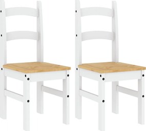 vidaXL Jídelní židle 2 ks 40 x 46 x 99 cm masivní borové dřevo [4005728] Barva: Šedá
