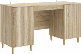 Stůl s policí Dub sonoma 142,5 x 50 x 75 cm Kompozitní dřevo 3414596