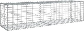Gabionový koš s víkem 200 x 50 x 50 cm pozinkované železo 3295133