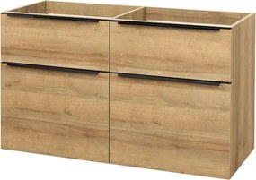 Mereo Mereo, Mailo, koupelnová skříňka 121 cm, bílá, dub, antracit, CN523SB