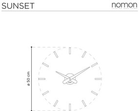 Hodiny Nomon Sunset Graphite 50cm