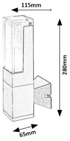 Rabalux 77126 - LED Venkovní nástěnné svítidlo DARVAS LED/7W/230V IP54
