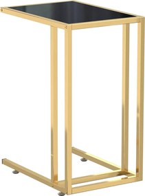 Stolek na notebook černý 50 x 35 x 65 cm tvrzené sklo 331646
