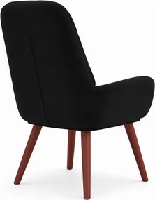 relaxační křeslo, odpočinkové, dřevo/kov/textil, 96x69x78 cm, nohy tmavé/černá, Dekorino KR20260051