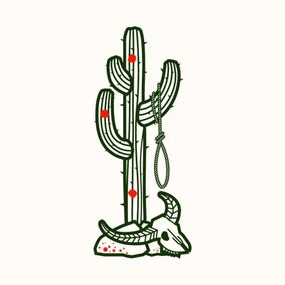 Samolepka / dětská samolepka Kaktus 5179 - 80 x 34 cm