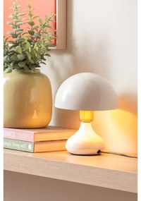 Bílá stolní lampa s kovovým stínidlem (výška 23 cm) Binc – Leitmotiv