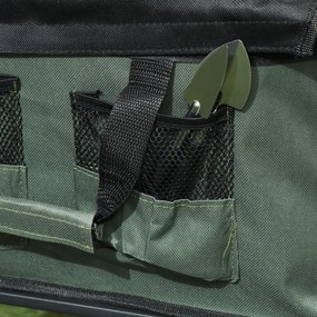 Zahradní vozík nosnost 90 kg, skládací Přepravní vozík s odnímatelnou plachtou, rukojetí, kolečky 72 litrů Zelený