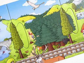 EFKO HRA Na výletě puzzle s příběhem skládačka s dřevěnou figurkou ef54648