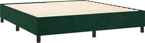 Rám postele s boxspringem tmavě zelená 200 x 200 cm samet 3121141