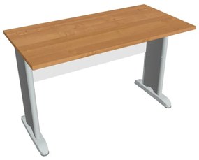 Stůl pracovní rovný 120 cm hl. 60 cm - Hobis Cross CE 1200 Dekor stolové desky: olše, Dekor lamino podnože: bílá, Barva nohou: Stříbrná
