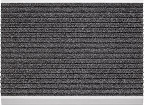 Rypsová rohožka Lincon s hliníkovou lištou, antracitová, 37 x 58 cm