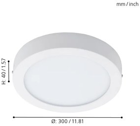 Eglo 96168 - LED Koupelnové stropní svítidlo FUEVA 1 LED/22W/230V IP44