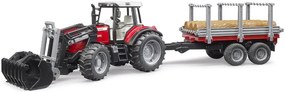 Auto bruder farmer - massey ferguson traktor s vlekem