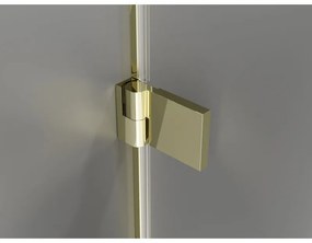 Mexen Lunar-B, pravostranný výklopný sprchový kout 100 x 70 cm, 8mm čiré sklo, zlatý profil, 832-100-070-50-00-P