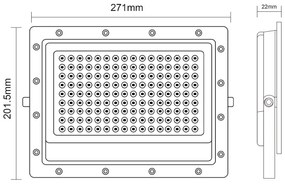 LED Venkovní reflektor LED/150W/230V 5000K IP65 šedá