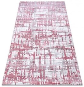 koberec AKRYL DIZAYN 122 světle růžová / světle šedá velikost 160x230 cm | krásné koberce cz