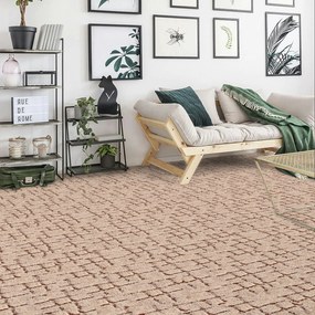 ITC, Metrážový koberec Nicosia 35, na míru, šíře 3m,4m,5m, béžová, filc, ložnice