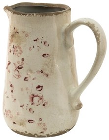 Béžový keramický džbán s jemnými kvítky Sennet – 1150 ml