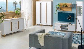 Casarredo - Komfort nábytek Vitrína PAGINO 5 bílá/jasan