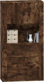 Skříň highboard kouřový dub kompozitní dřevo 3185388