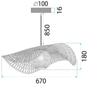 Toolight Závěsné osvětlení BOHO 1CP NEW