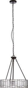 Kovové závěsné svítidlo se skleněným stínidlem ø 46 cm Waldorf – Premier Housewares