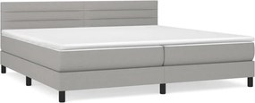Box spring postel s matrací světle šedá 200 x 200 cm textil 3140161