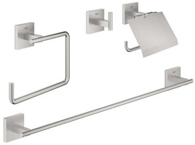 Grohe QuickFix Start Cube - Set koupelnových doplňků 4 v 1, supersteel 41115DC0