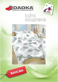Bavlněné povlečení Peříčka mentolové 140x200, 70x90 cm