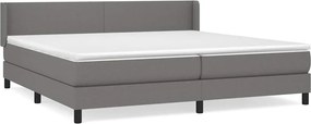 Box spring postel s matrací tmavě šedá 200x200 cm textil 3129578