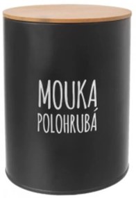 Dóza Mouka polohrubá BLACK O0149 - dia 13 x 17,5 cm