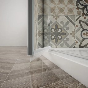 Gelco Trinity Chrom čtvercový sprchový kout 100 x 100 x 200 cm otevírací aluchrom sklo čiré GT2210-10C-CH