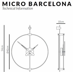 Designové nástěnné hodiny Nomon Barcelona Micro G 54cm