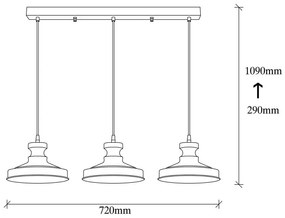 Černé závěsné svítidlo s kovovým stínidlem Berceste – Opviq lights