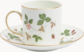 Šálek na kávu's podšálkem z kostního porcelánu Fine Bone China Wild Strawberry
