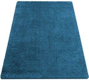 Kusový shaggy koberec jednobarevný Kamel modrý Rozměr: 160x220 cm