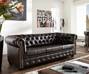 Askont Pohovka Chesterfield Bis 3M Antique Brown