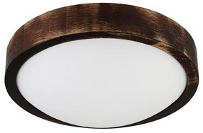 LED Stropní svítidlo OAK SMOKY SLIM LED/20W/230V 4000K pr. 27 cm dub/tmavě hnědá