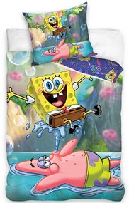 Dětské povlečení Sponge Bob Vodotrysk 140x200/70x90cm