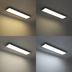 LED panel černý obdélníkový vč. LED 3-krokové stmívání - Reeves