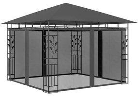 Altán s moskytiérou 3 x 3 x 2,73 m antracitový 180 g/m²,  47972