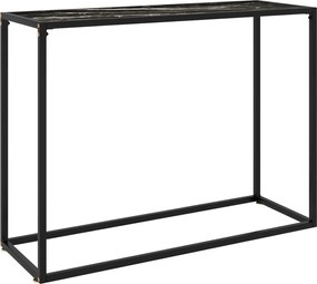 vidaXL Konzolový stolek 100 x 35 x 75 cm tvrzené sklo [322814] Barva: Černobílý