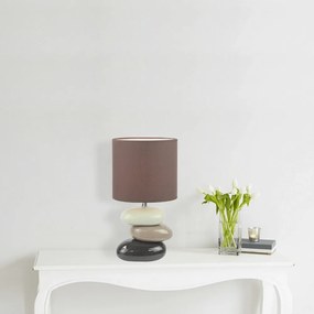 Kondela Keramická stolní lampa, kávová, QENNY TYP 5